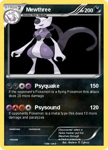 Pokémon Mewthree 1216 1216 - Psyquake - My Pokemon Card