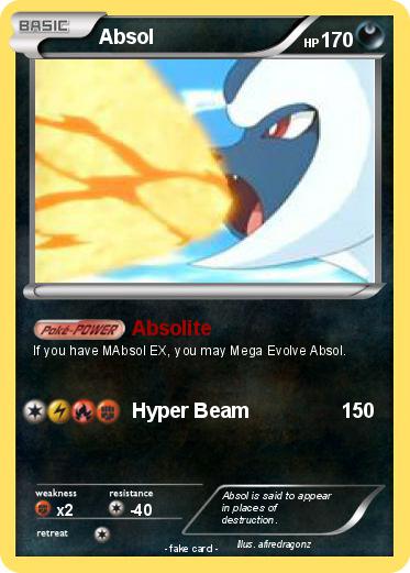 Pokémon Absol 1096 1096 - Absolite - My Pokemon Card