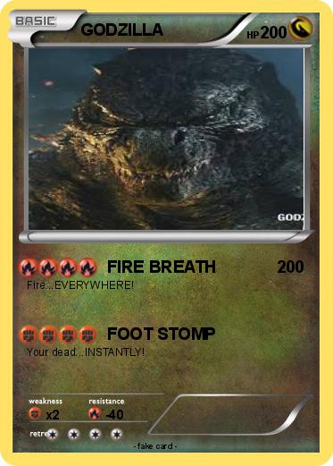 Pokémon GODZILLA 2209 2209 - FIRE BREATH - My Pokemon Card