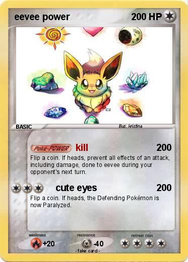 Pokémon eevee power 4 4 - kill - My Pokemon Card