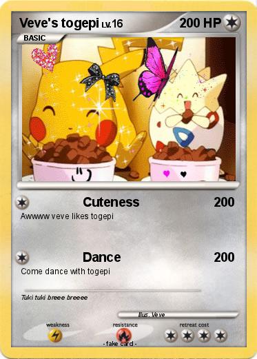 Pokémon Veve s togepi - Cuteness - My Pokemon Card