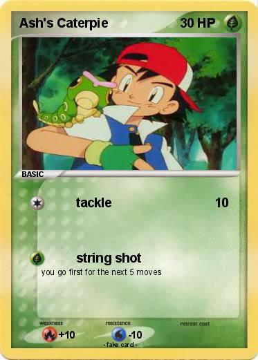 Pokémon Ash s Caterpie 2 2 - tackle - My Pokemon Card