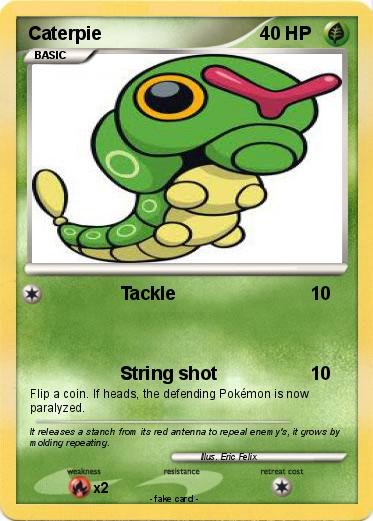 Pokémon Caterpie 134 134 - Tackle - My Pokemon Card
