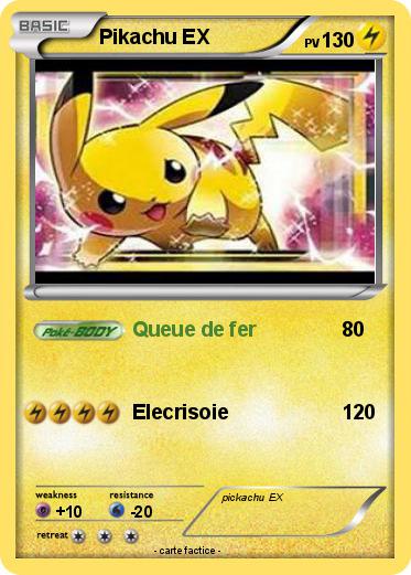 Pokémon Pikachu EX 1162 1162 - Queue de fer - Ma carte Pokémon