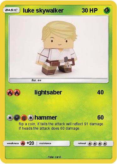 Pokémon luke skywalker 386 386 - lightsaber - My Pokemon Card