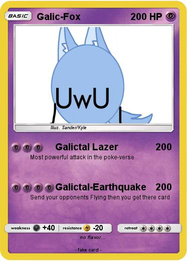 Pokémon Galic Fox - Galictal Lazer - My Pokemon Card