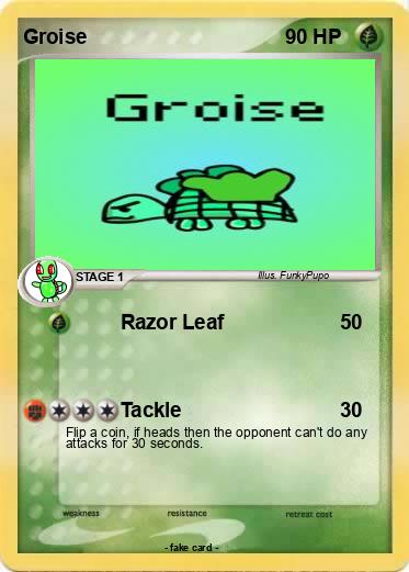 Pokémon Groise - Razor Leaf - My Pokemon Card