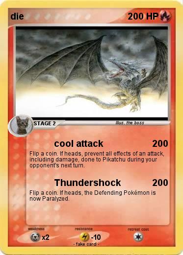 Pokémon die 555pvQ - cool attack - My Pokemon Card