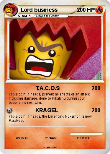 Pokémon Lord business - T.A.C.O.S - My Pokemon Card