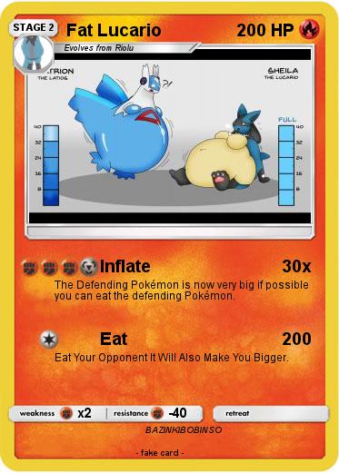 Pokémon Fat Lucario 3 3 - Inflate - My Pokemon Card