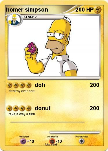 Pokémon homer simpson 1242 1242 - doh - My Pokemon Card