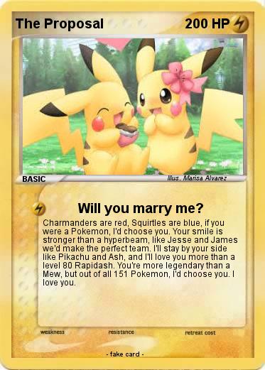 Pokémon The Proposal 16 16 - Will you marry me? - My Pokemon Card
