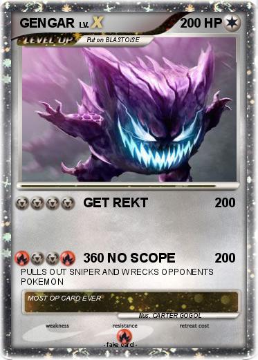Pokémon GENGAR 967 967 - GET REKT - My Pokemon Card