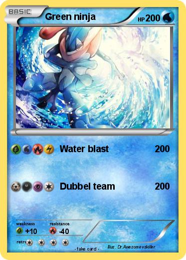 Pokémon Blue ninja 13 13 - Water blast - My Pokemon Card