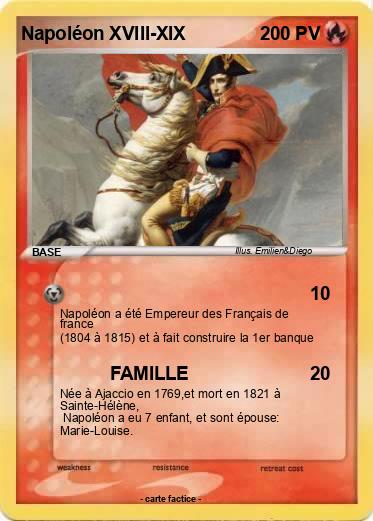 Pokémon Napoleon XVIII XIX - FAMILLE - Ma carte Pokémon