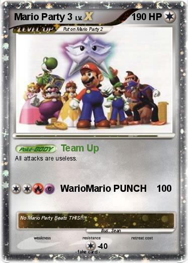 Pokémon Mario Party 3 1 1 - Team Up - My Pokemon Card