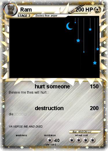 Pokémon Ram 35 35 - hurt someone - My Pokemon Card