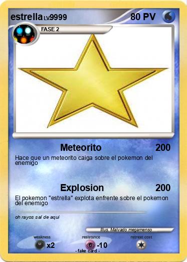 Pokémon estrella 19 19 - Meteorito - Mi carta pokémon