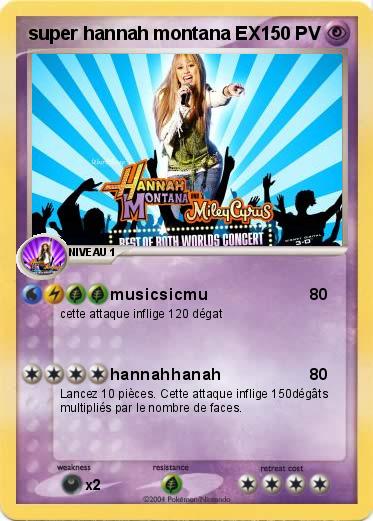 Pokémon super hannah montana EX - musicsicmu - Ma carte Pokémon
