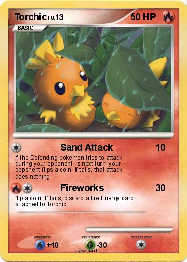 Pokémon Torchic 101 101 - Sand Attack - My Pokemon Card
