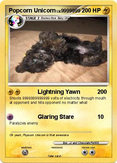 Pokémon Popcorn Unicorn - Lightning Yawn - My Pokemon Card