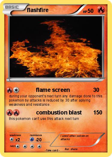 Pokémon flashfire 5 5 - flame screen - My Pokemon Card