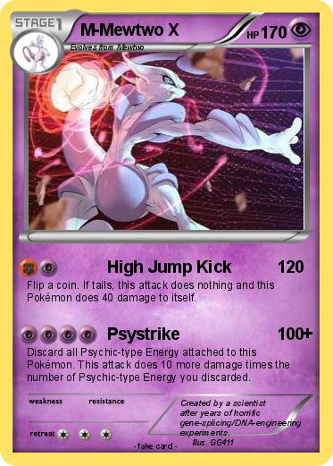 Pokémon M Mewtwo X 10 10 - High Jump Kick - My Pokemon Card