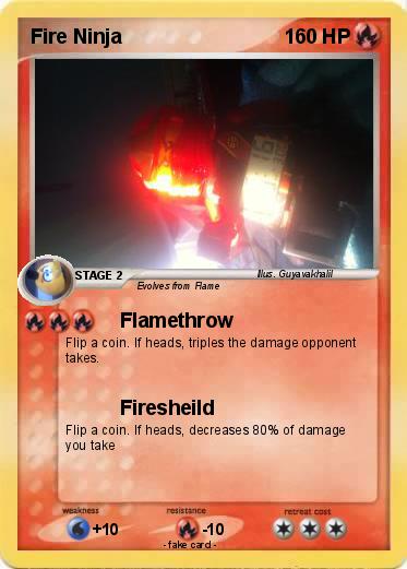 Pokémon Fire Ninja 49 49 - Flamethrow - My Pokemon Card