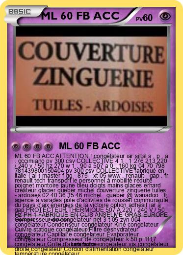 Pokémon ML 60 FB ACC 57 57 - ML 60 FB ACC - Ma carte Pokémon
