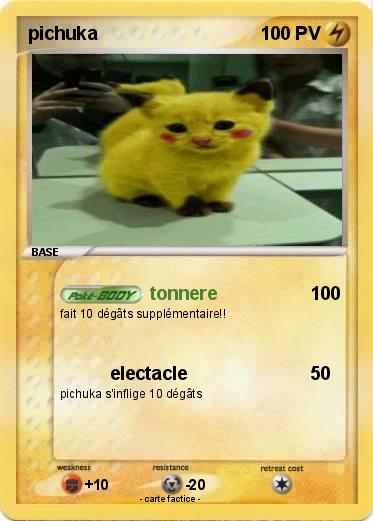 Pokémon pichuka 1 1 - tonnere - Ma carte Pokémon