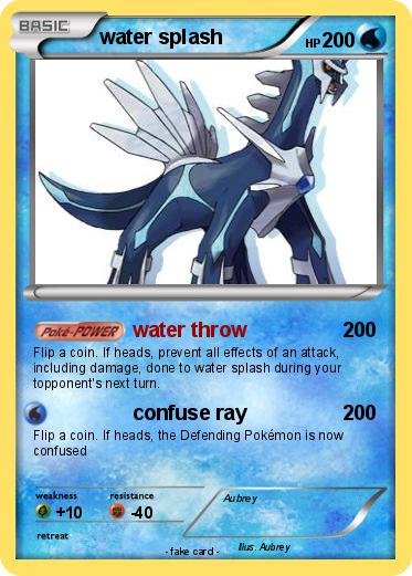 Pokémon water splash 9 9 - water throw - My Pokemon Card