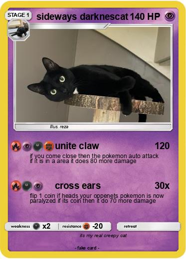 Pokémon sideways darknescat - unite claw - My Pokemon Card
