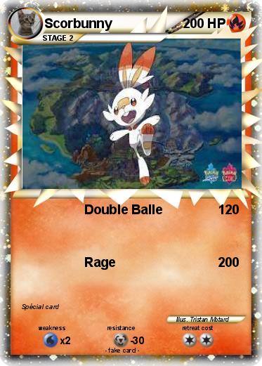 Pokémon Scorbunny 75 75 - Double Balle - My Pokemon Card