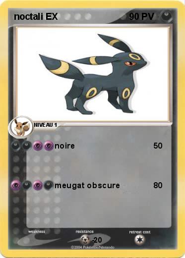 Pokémon noctali EX 2 2 - noire - Ma carte Pokémon