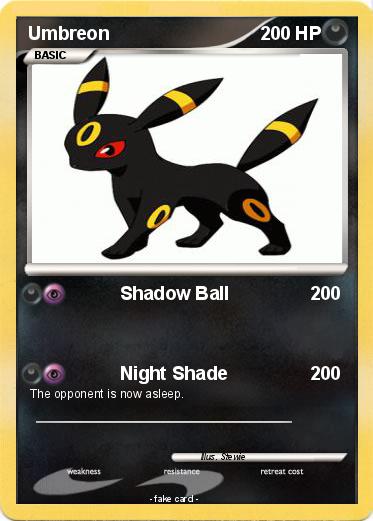 Pokémon Umbreon 864 864 - Shadow Ball - My Pokemon Card