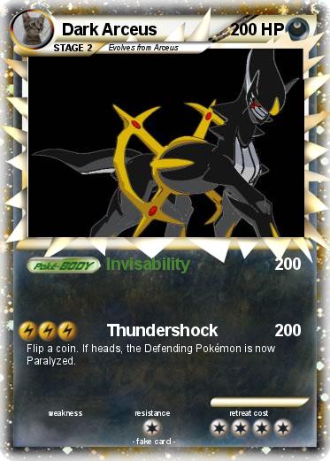 Pokémon Dark Arceus 241 241 - Invisability - My Pokemon Card