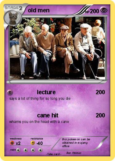 Pokémon old men - lecture - My Pokemon Card