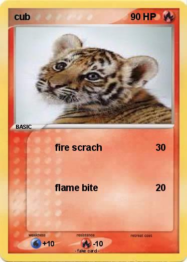 Pokémon cub 59 59 - fire scrach - My Pokemon Card