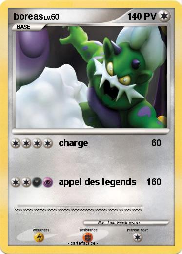 Pokémon boreas 10 10 - charge - Ma carte Pokémon