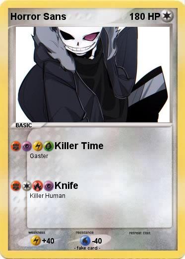 Pokémon Horror Sans 6 6 - Killer Time - My Pokemon Card