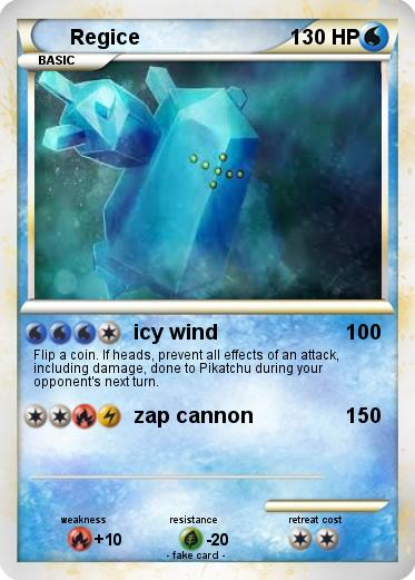 Pokémon Regice 532 532 - icy wind - My Pokemon Card