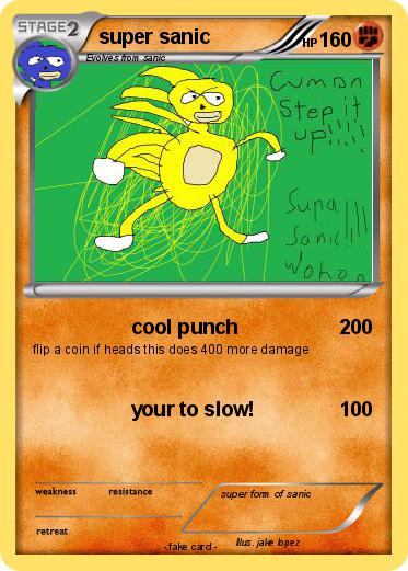 Pokémon super sanic 6 6 - cool punch - My Pokemon Card