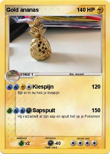 Pokémon Gold ananas - Kiespijn - My Pokemon Card