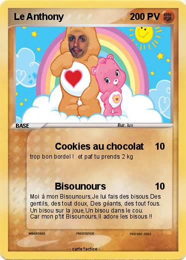 Pokémon Le Anthony 1 1 - Cookies au chocolat - Ma carte Pokémon