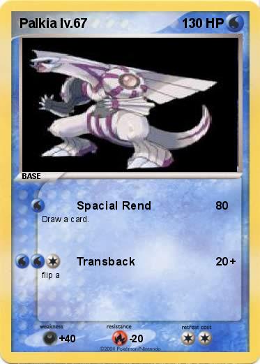 Pokémon Palkia lv 67 3 3 - Spacial Rend - My Pokemon Card