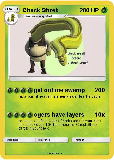 Pokémon Check Shrek - get out me swamp - My Pokemon Card