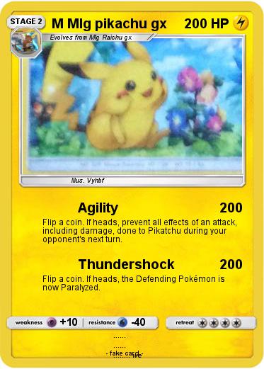 Pokémon M Mlg pikachu gx - Agility - My Pokemon Card