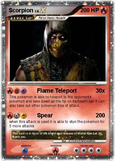 Pokémon Scorpion 994 994 - Flame Teleport - My Pokemon Card