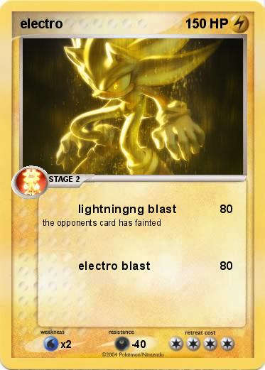 Pokémon electro 6 6 - lightningng blast - My Pokemon Card