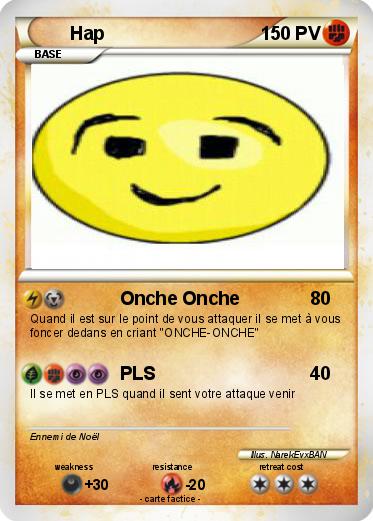 Pokémon Hap 86 86 - Onche Onche - Ma carte Pokémon